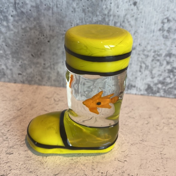 Accents | Miniature Glass Boot With Goldfish | Poshmark